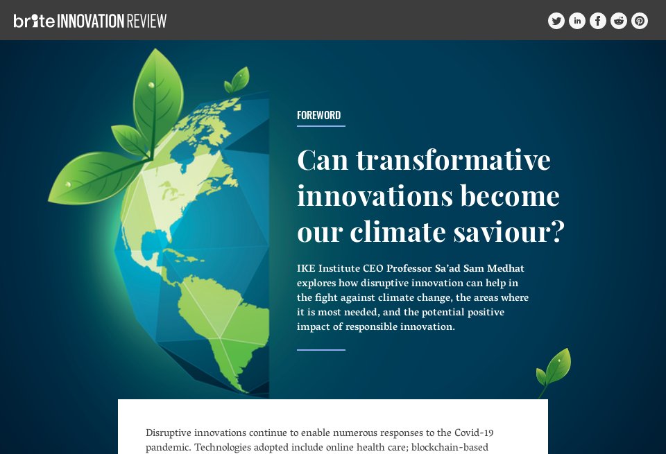 Can transformative innovations become our climate saviour? - Brite ...
