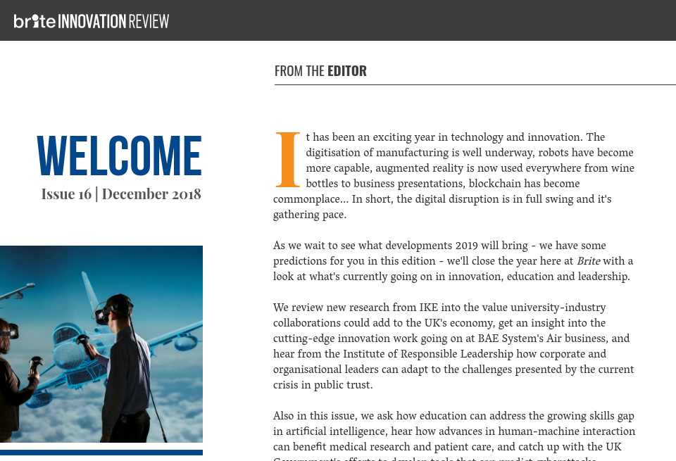 A focus on future technology: innovation at BAE Systems - Brite ...