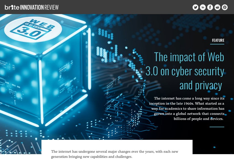The Impact of Web 3.0 on Cyber Security and Privacy - Brite Innovation ...