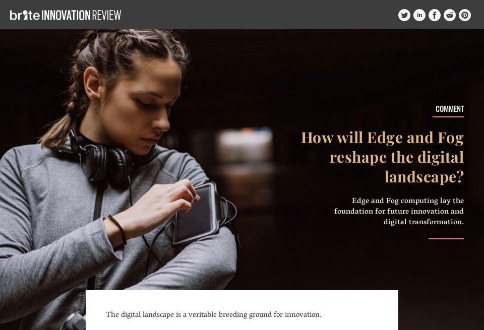 How will Edge and Fog reshape the digital landscape? - Brite Innovation ...