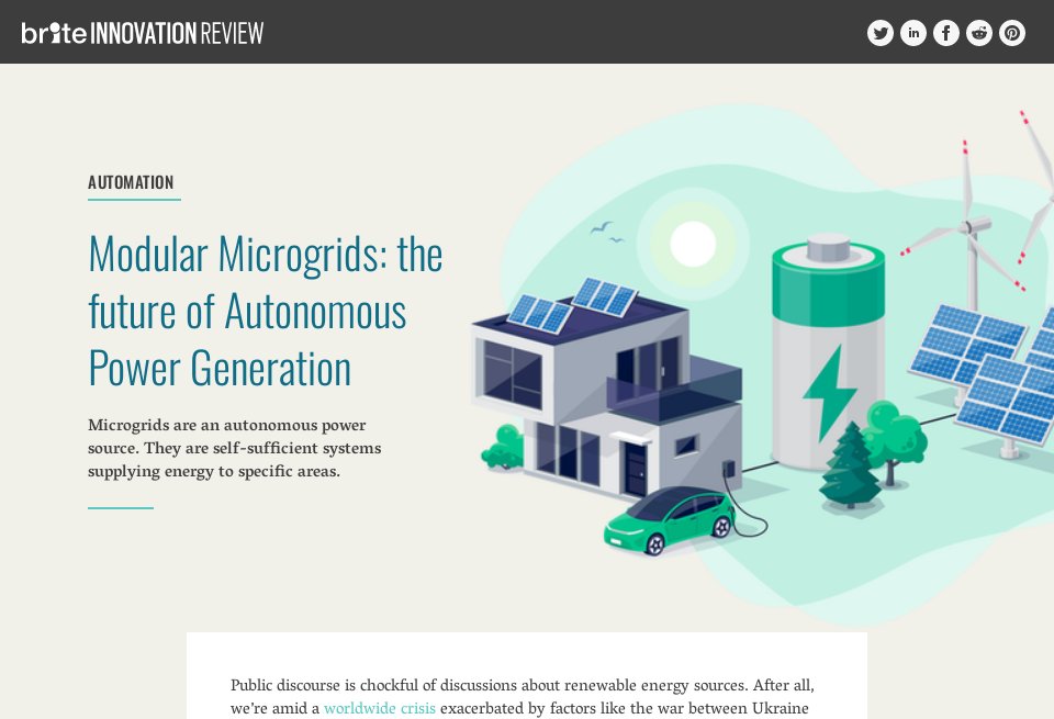 Modular Microgrids: the future of Autonomous Power Generation - Brite ...