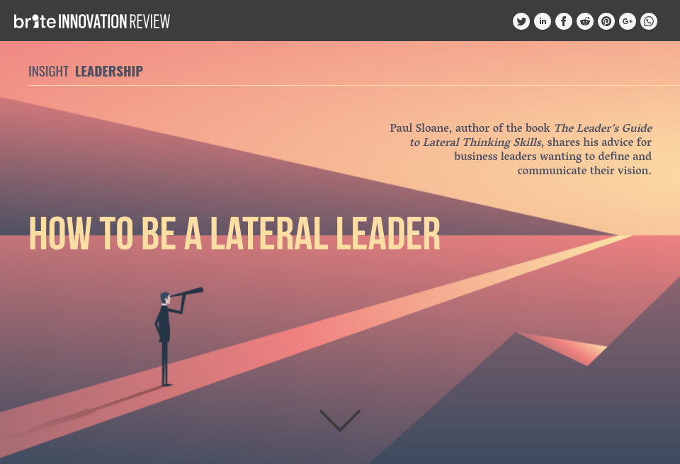 How to be a lateral leader - Brite Innovation Review | Issue 14 | June 2018