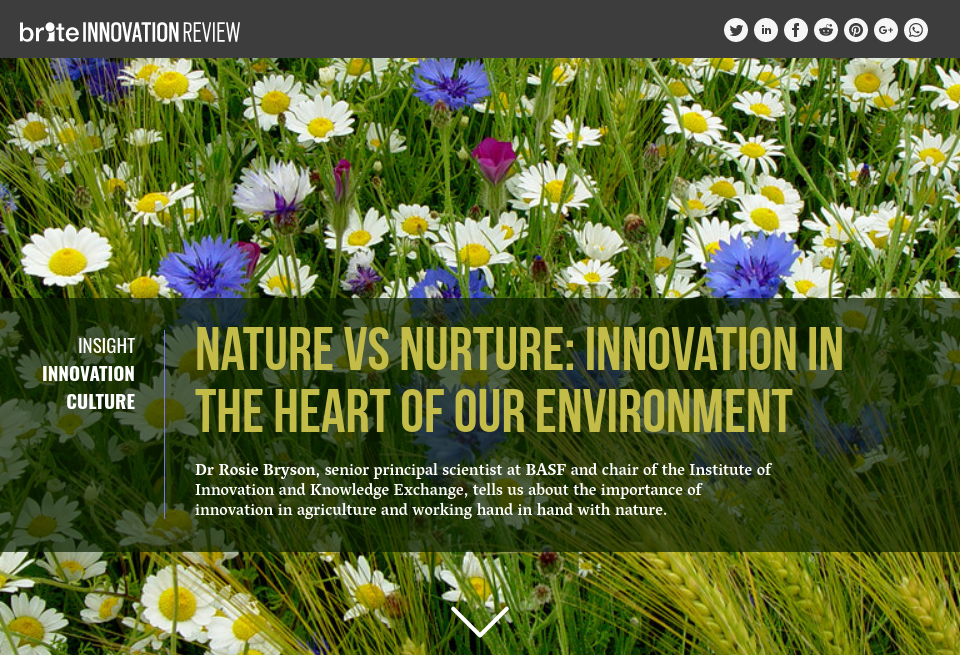 Nature vs nurture: innovation in the heart of our environment - Brite ...