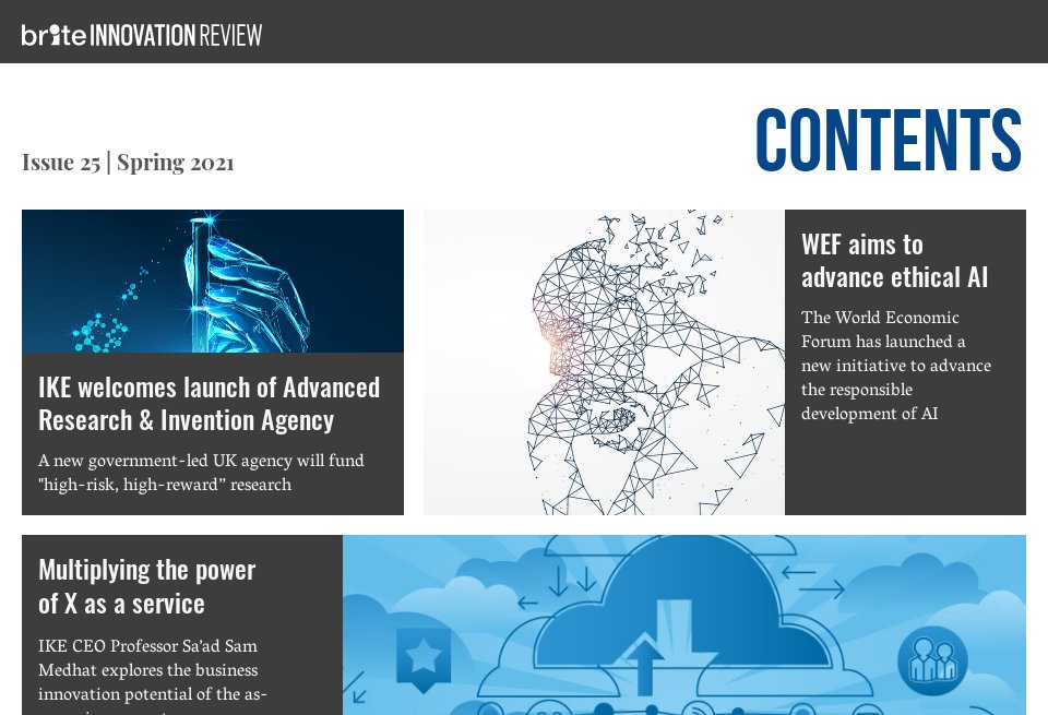 Contents - Brite Innovation Review | Issue 25 | Spring 2021